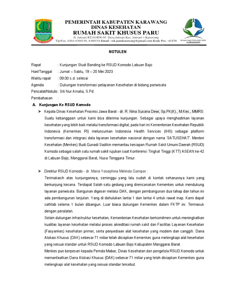 Notulen Format Sah | PDF