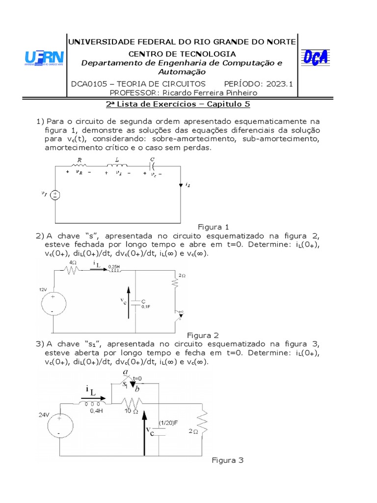 Lista2 Capitulo 5 | PDF | Rede elétrica | Ressonância
