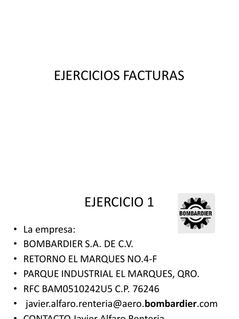 Ejercicios Facturas | PDF