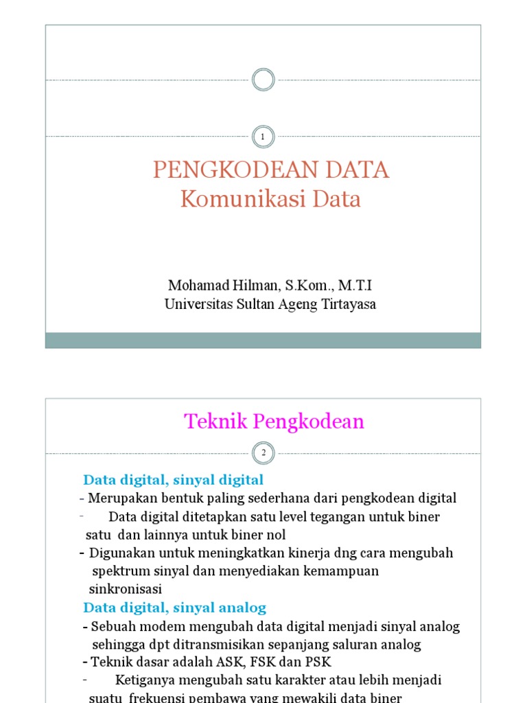 Pengkodean Data | PDF
