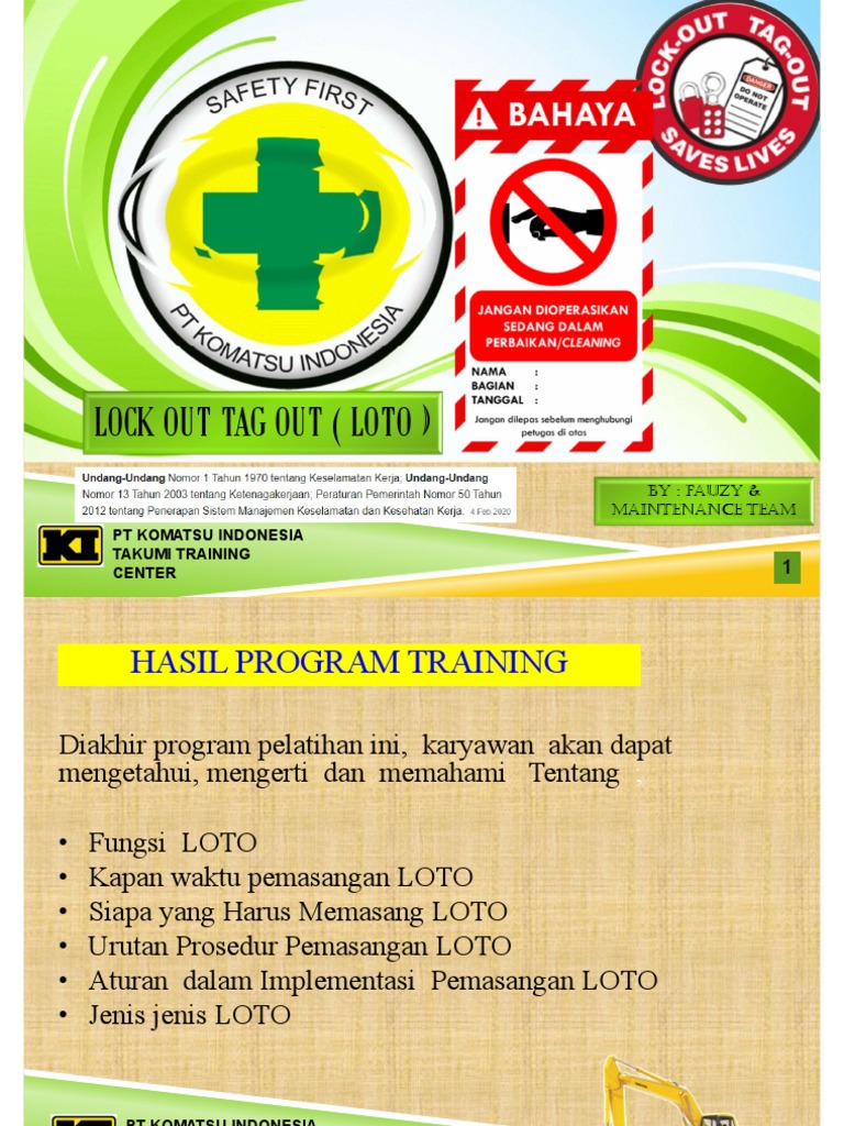 Materi LOTO Program Guru SMK | PDF