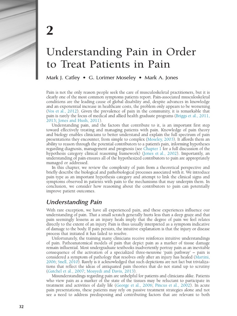 Understanding Pain in Order To Treat Patients in Pain | PDF