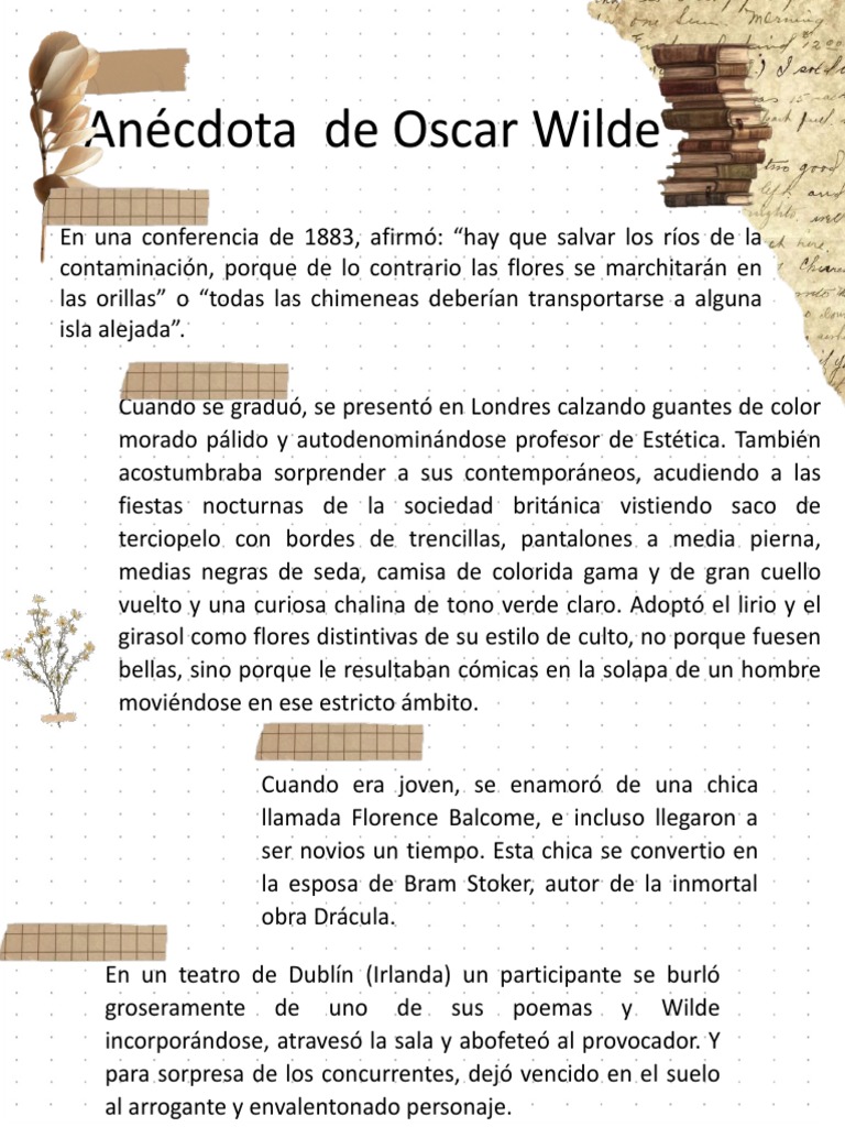 Anécdota de Oscar Wilde | PDF