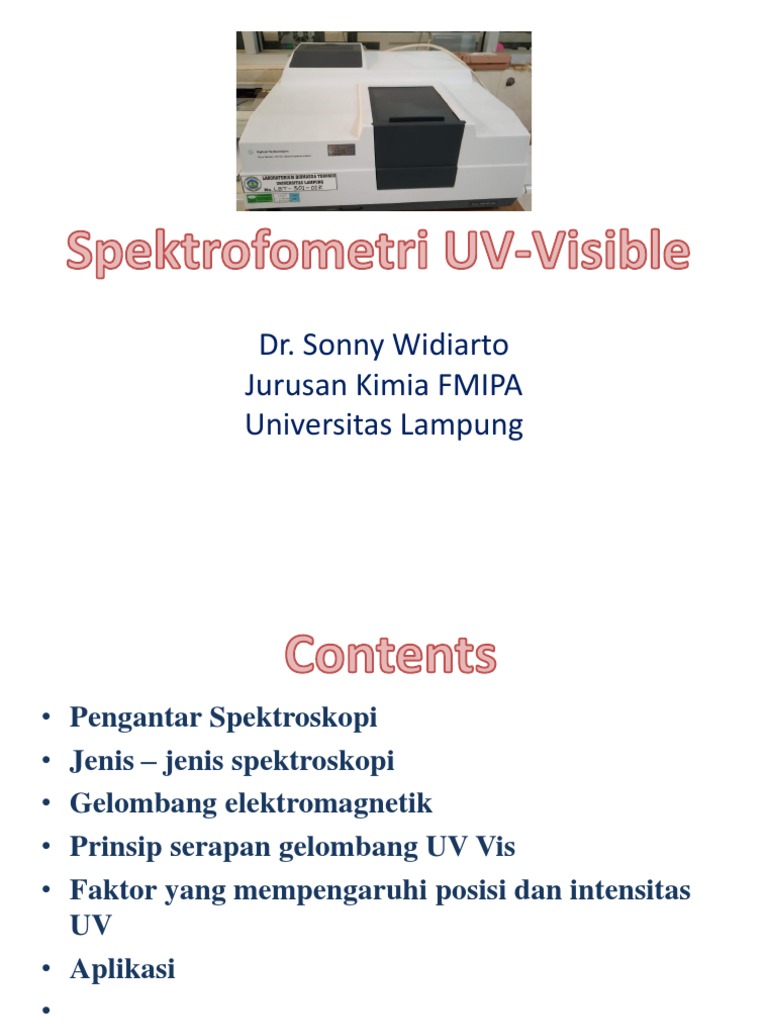 SONNY W - Spektrofotometri UV-Vis | PDF