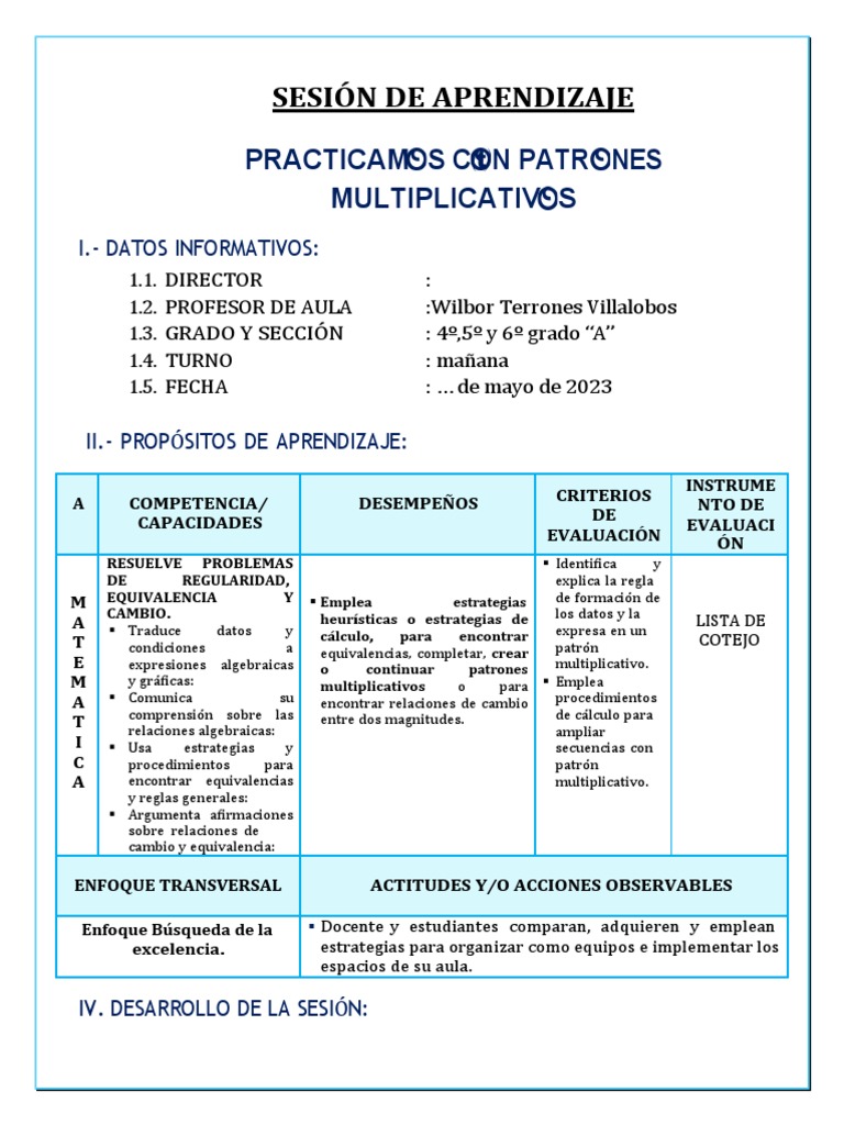 M Patrones Multiplicativos | PDF | Cognición