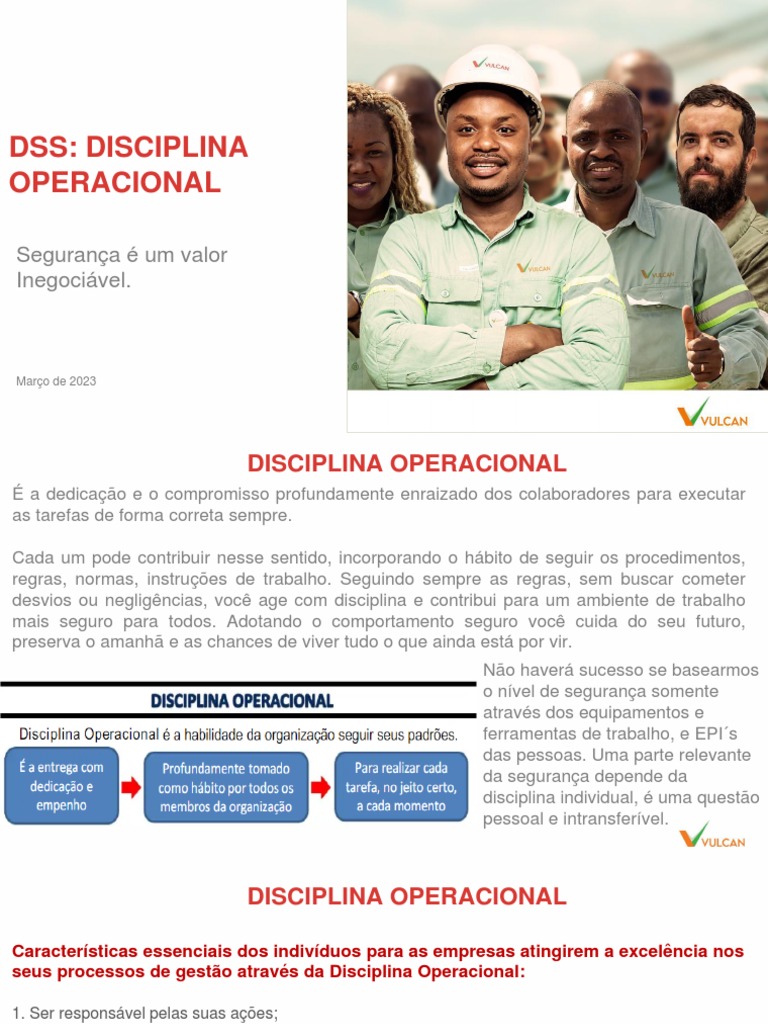 DSS - Disciplina Operacional | PDF | Liderança