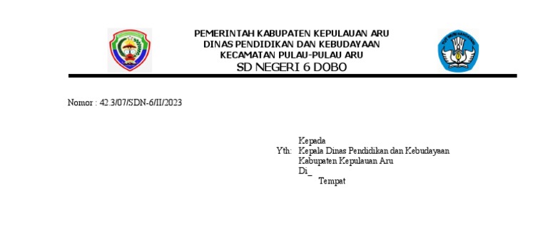 Contoh Amplop SD Neg 6 | PDF