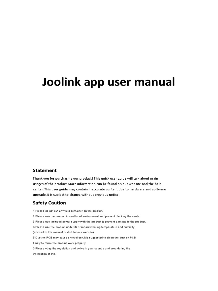 Joolink App User Manual for Android | PDF | Video | Qr Code