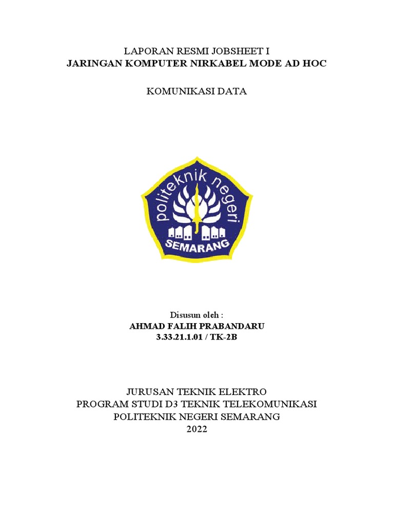 01 Ahmad Falh Prabandaru TK-2B Kommunikasi Data | PDF