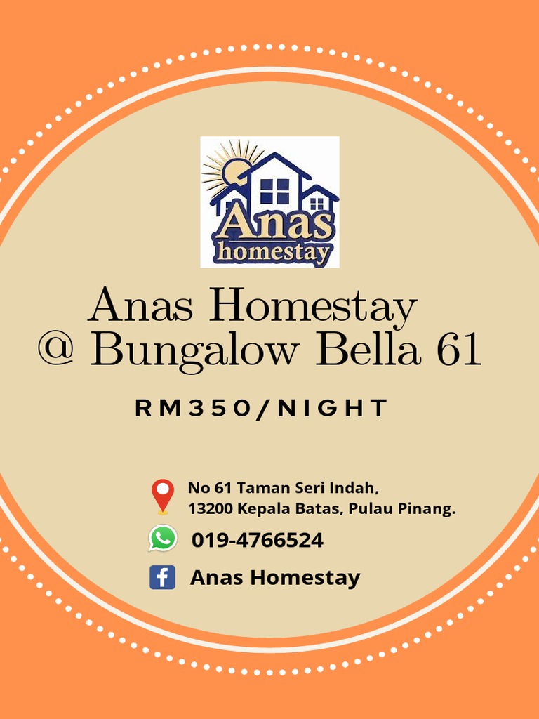 Anas Homestay at Bungalow Bella 61 | PDF
