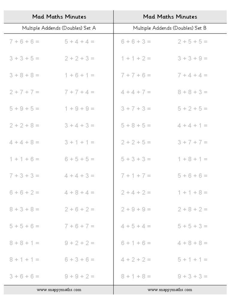 Adding More Than 2 Numbers 3 Pdf