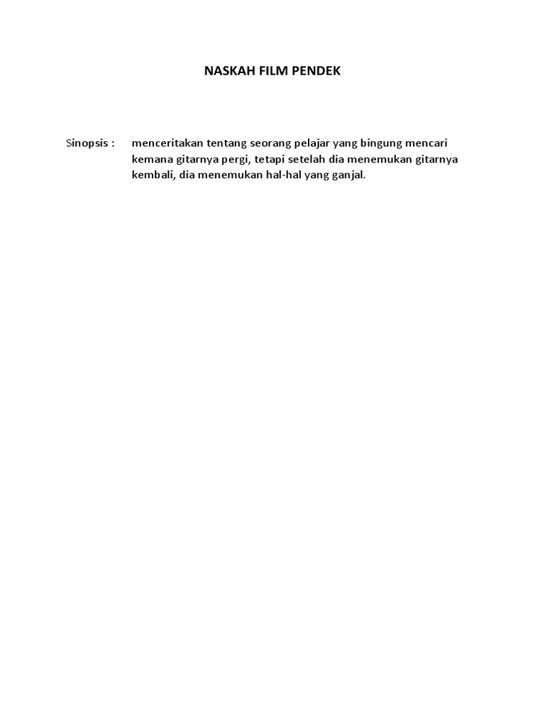 Naskah Film Pendek | PDF