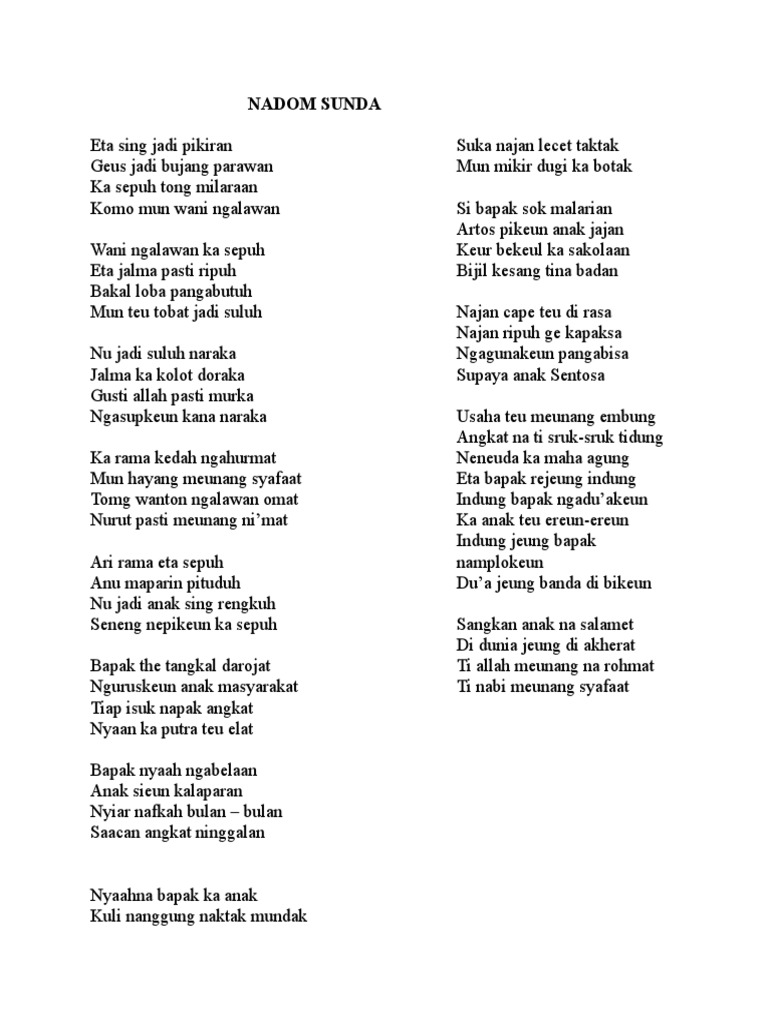 Nadom Sunda | PDF