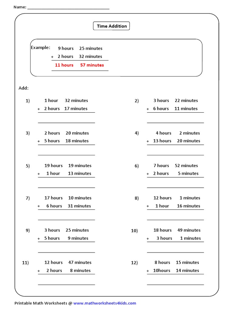 Time Addition | PDF