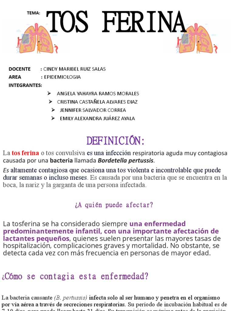 Síntomas y prevención de la tos ferina | PDF | Medicina CLINICA ...