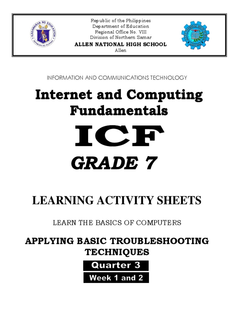 LAS ICF 7 - Quarter 3, Week 1-2 Troubleshooting | PDF | Computer Hardware | Computer File