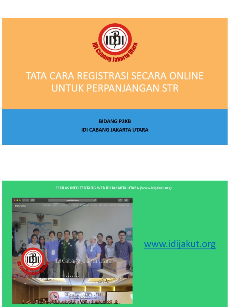 Tata Cara Registrasi Secara Online Untuk Perpanjangan STR | PDF