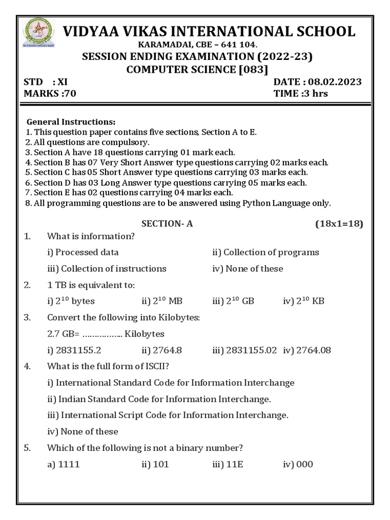 XIComp SC S E 381 | PDF | Byte | String (Computer Science)