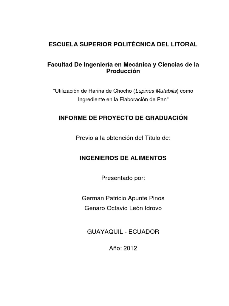 Harina De Chocho Pagina Pdf
