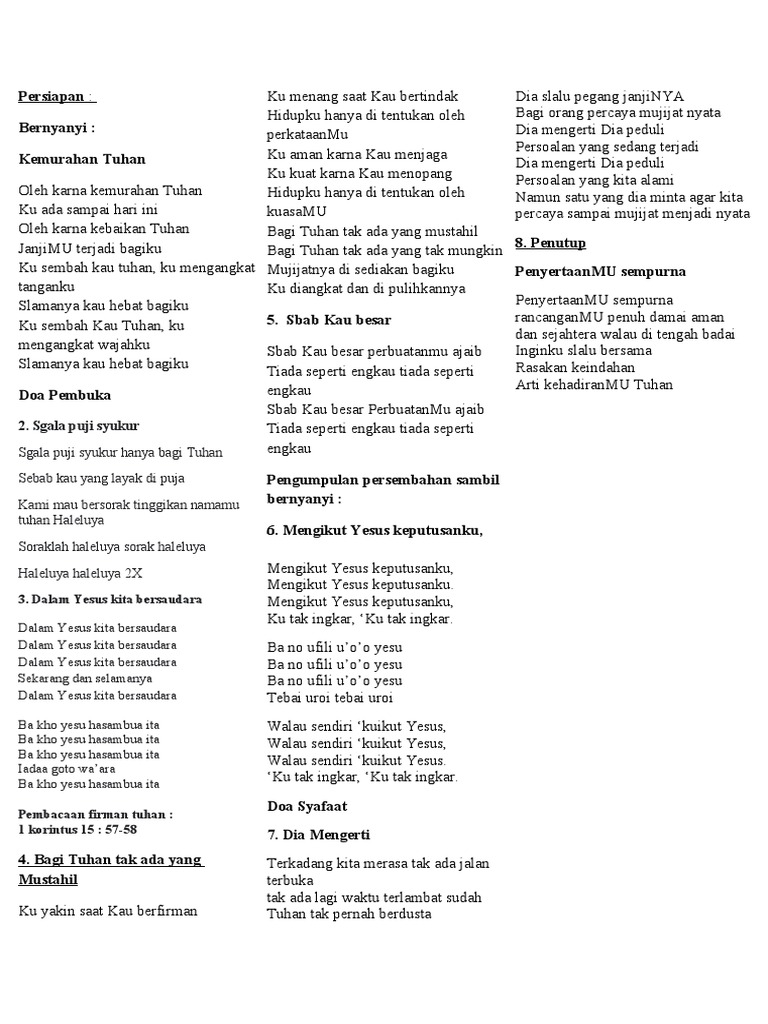 Tata Ibadah KKR LK 2.4.5.6.7 | PDF