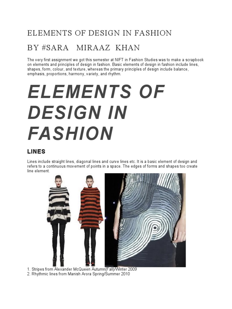 Element of Design | PDF | Fashion | Clothing