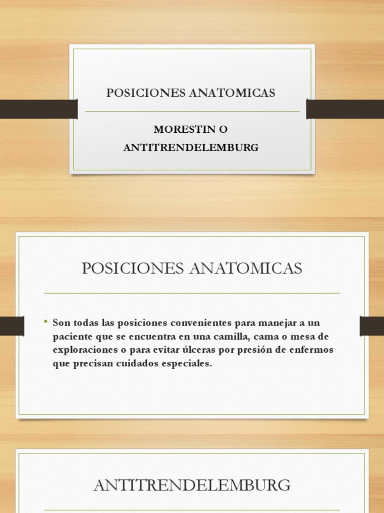 Posiciones Anatomicas | PDF
