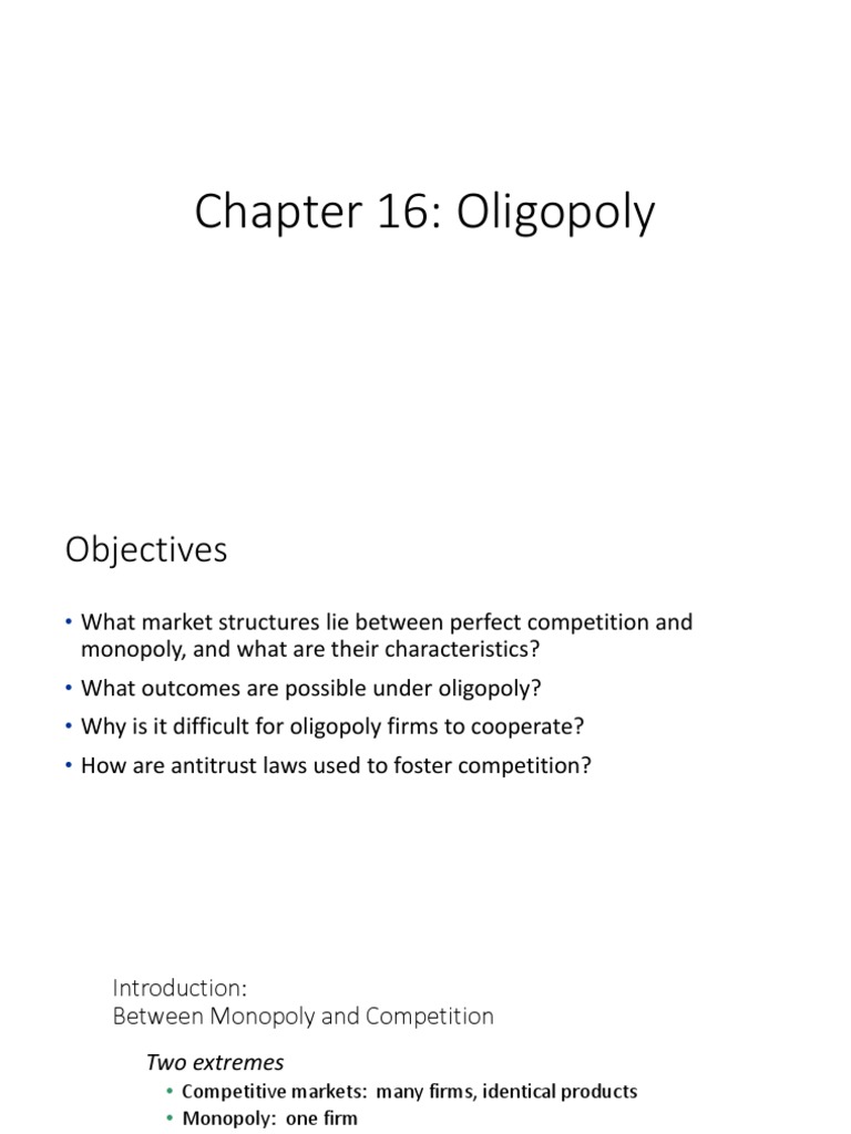 Chapter 16-Oligopoly-p | PDF