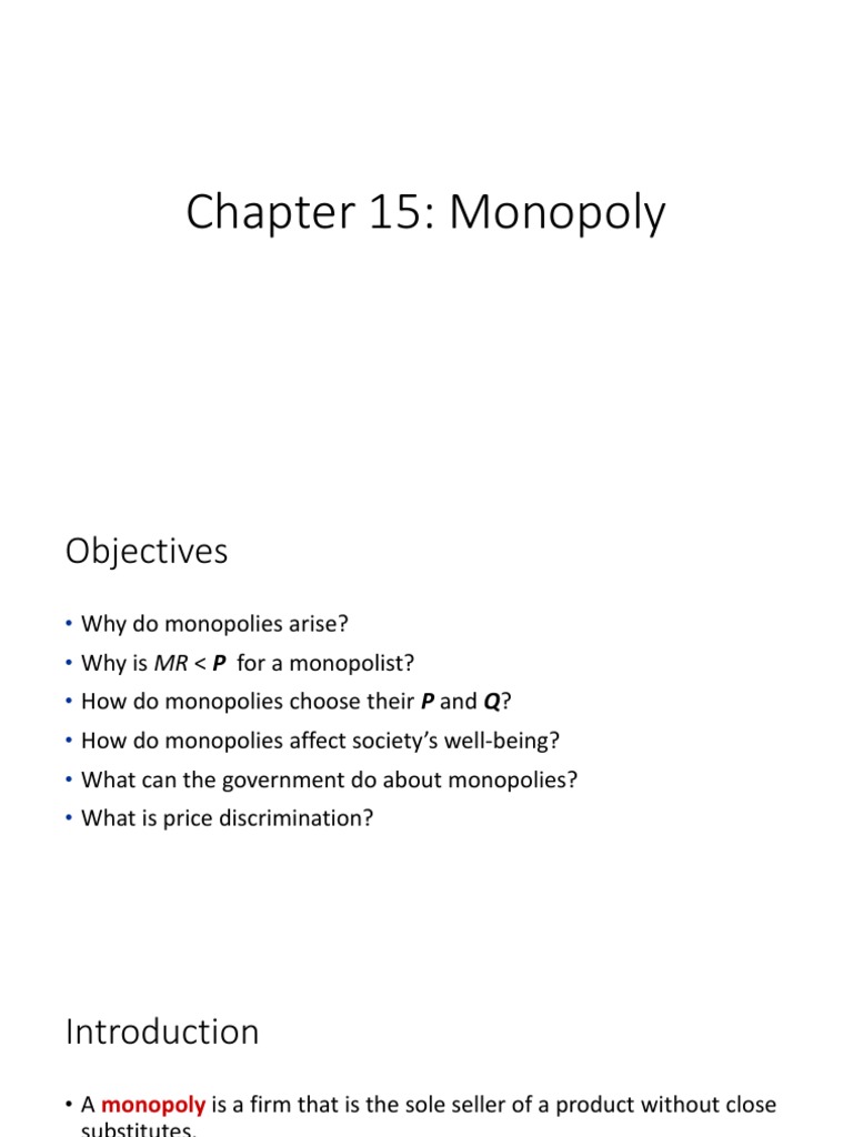 Chapter 15-Monopoly-P | PDF | Monopoly | Price Discrimination