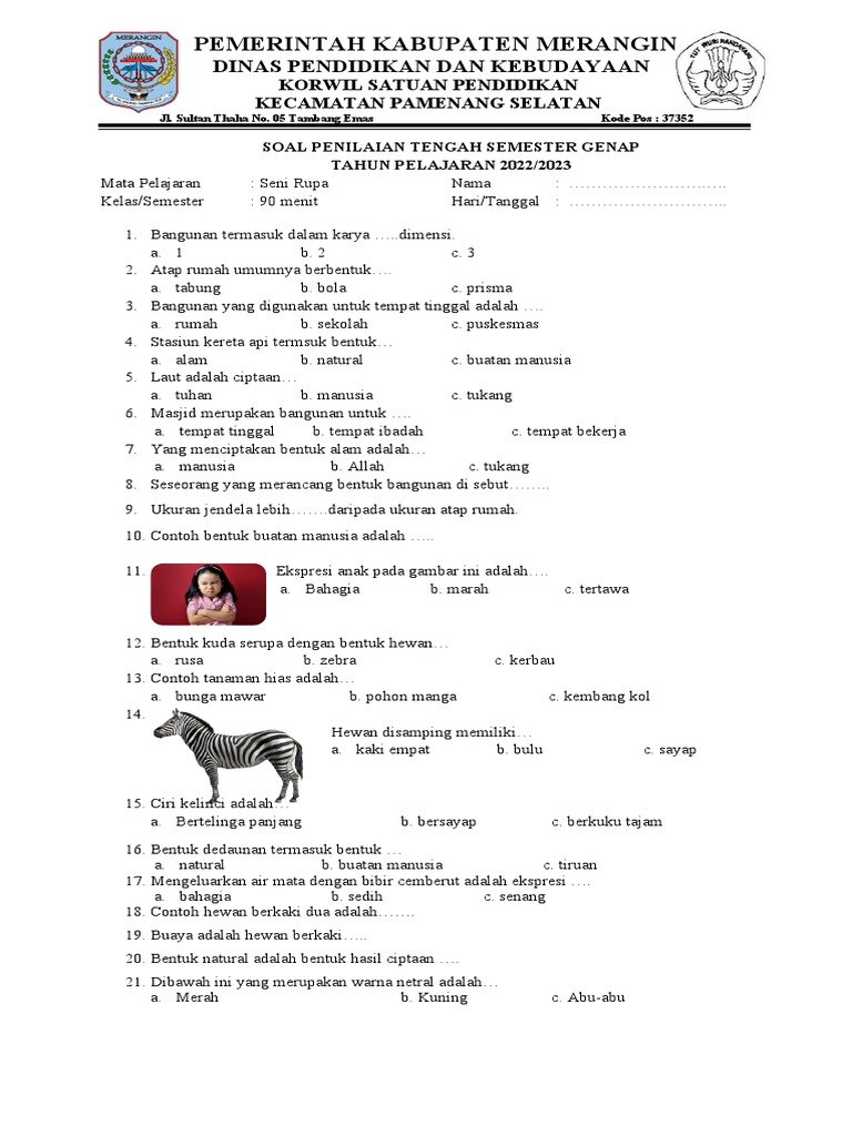 Soal SMT 2 Seni Rupa | PDF