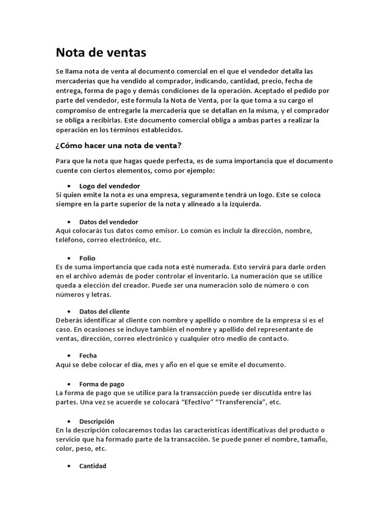 Nota de Ventas 2023 | PDF | Factura | Precios