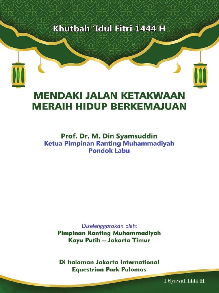 Khutbah Idul Fitri DS - 2023 | PDF