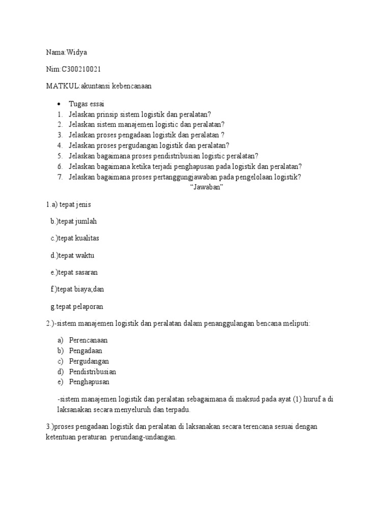 Ak Kebencanaan Widya 021 | PDF