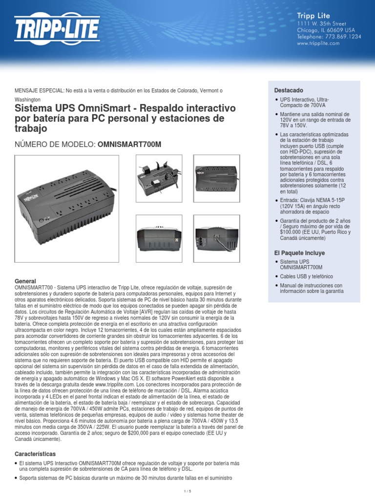 Omnismart 700 M | PDF | USB | Periférico