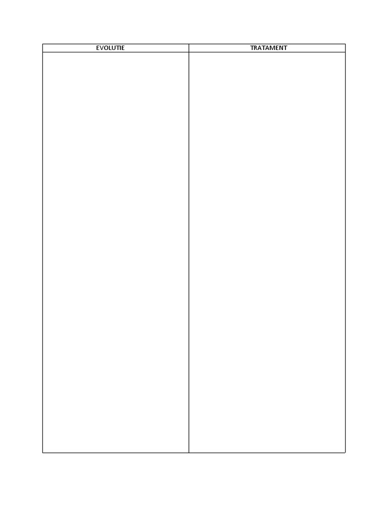 Foaie Evolutie Si Tratament | PDF