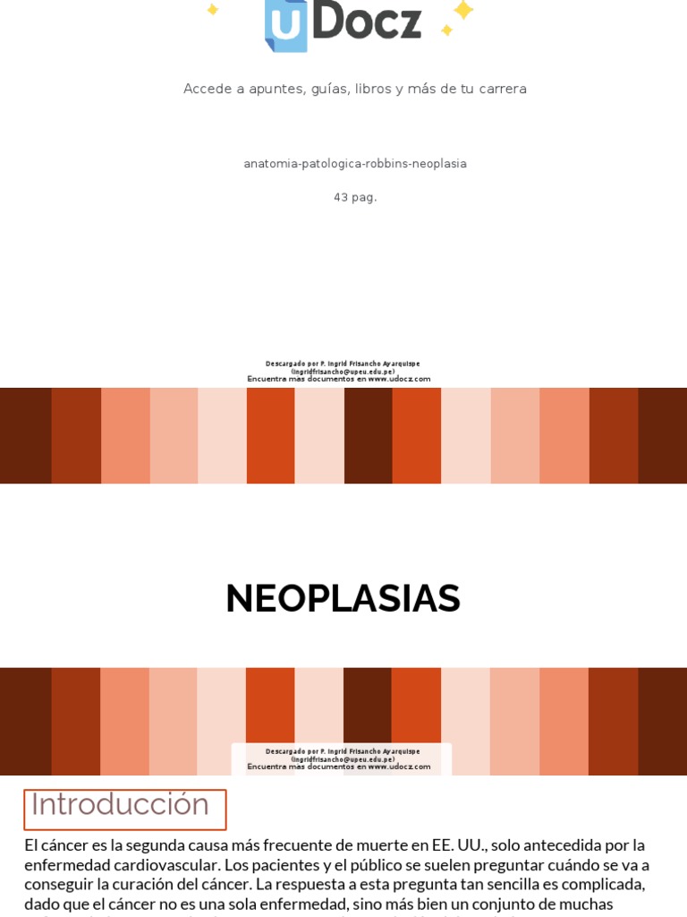 Anatomia Patologica Robbins Neoplasia 320675 Downloable 2151048 | PDF ...