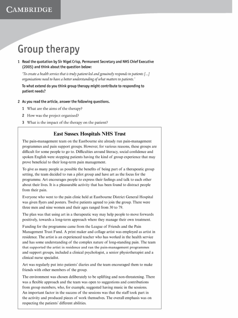 Group Therapy | PDF
