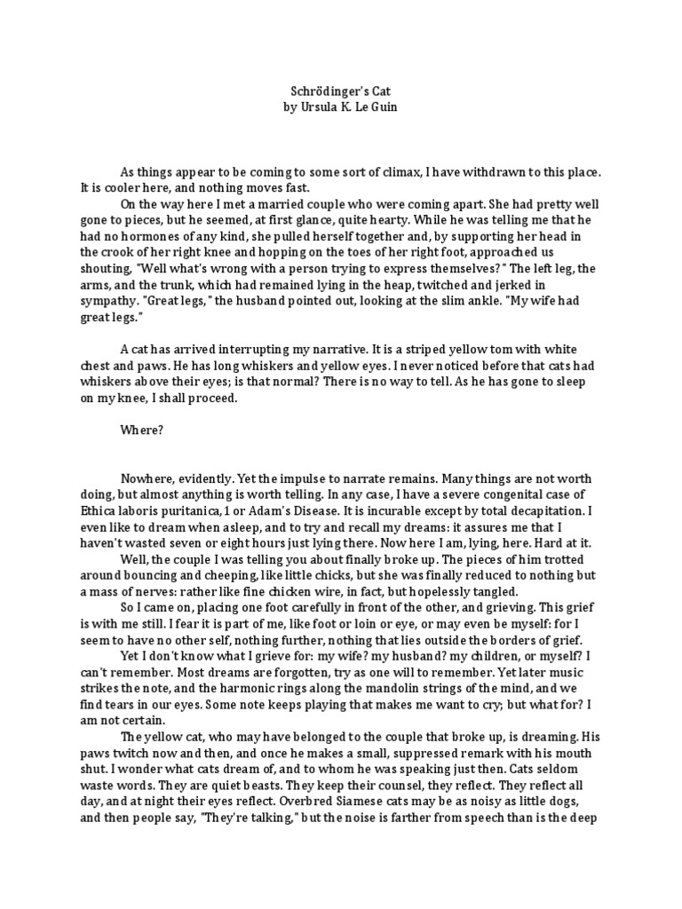 18 Le Guin - Schrödingers Cat | PDF