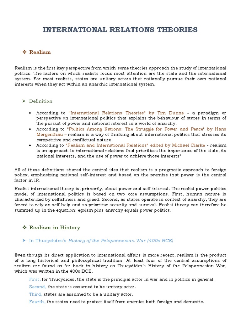 Chapter 03 - IR Theories | PDF