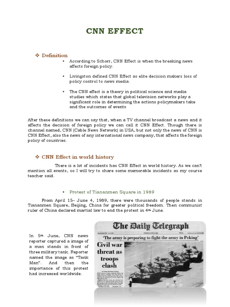The CNN Effect | PDF