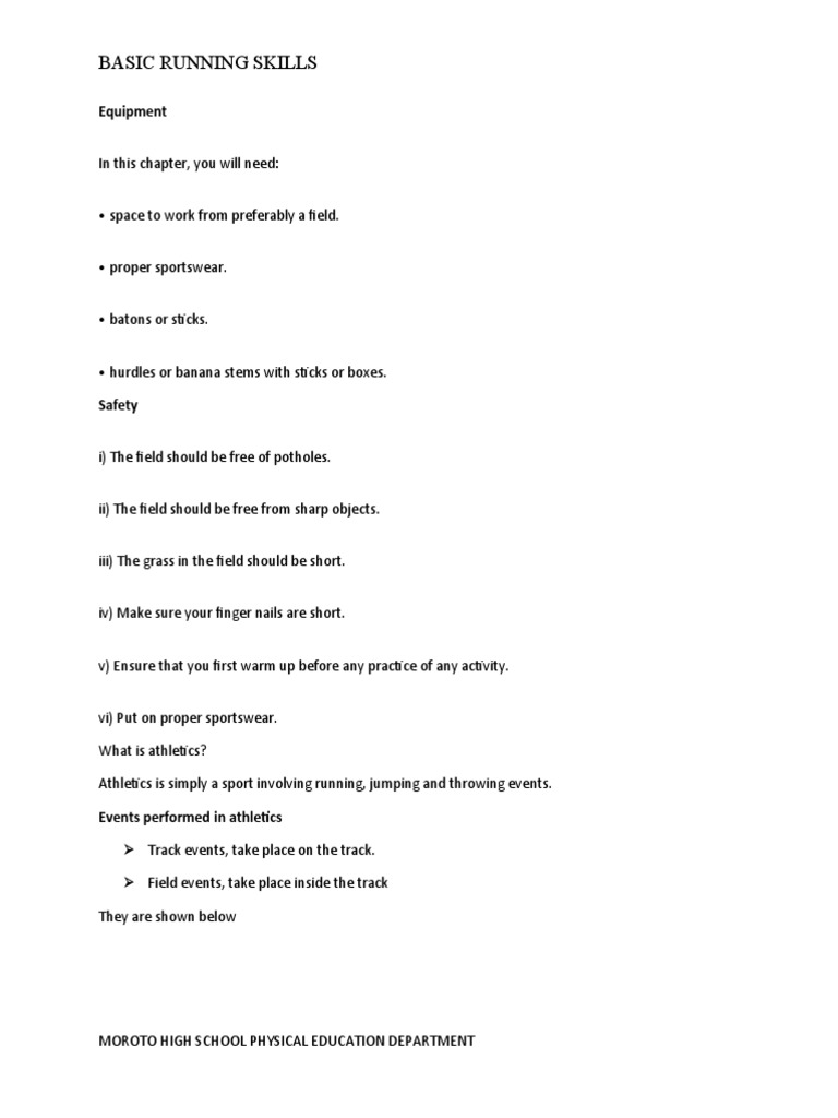 Basic Running S | PDF