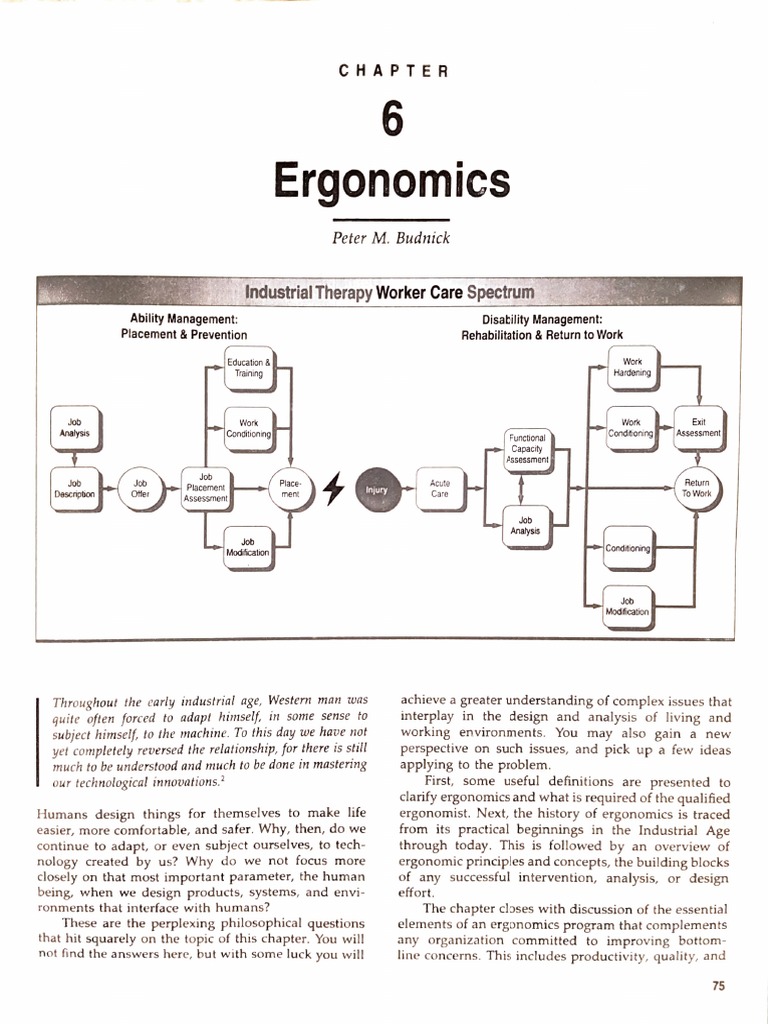 Chapter 6 Ergonomics (1) | PDF