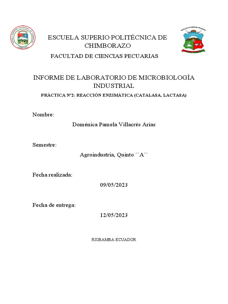 LAB2023 | PDF | Enzima | Catálisis