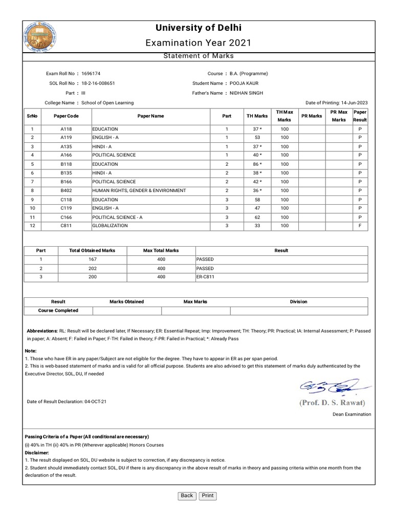 School of Open Learning - Home - SOL | PDF