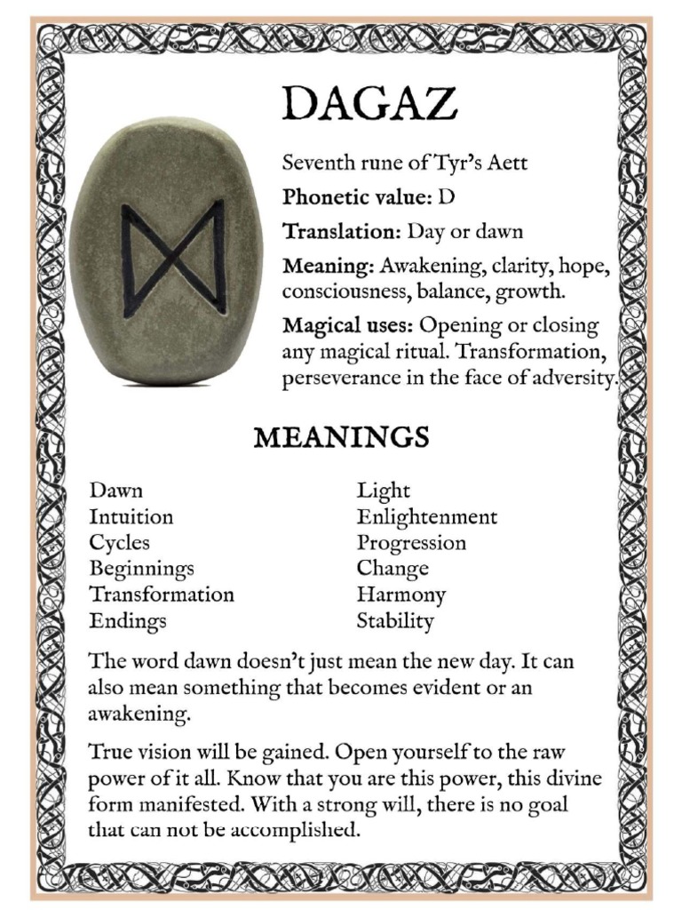 Dagaz Rune Meaning Spells8 | PDF