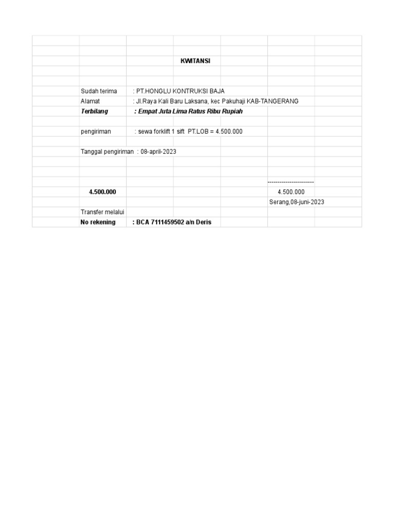 Invoice Sewa Forklift - 4 | PDF