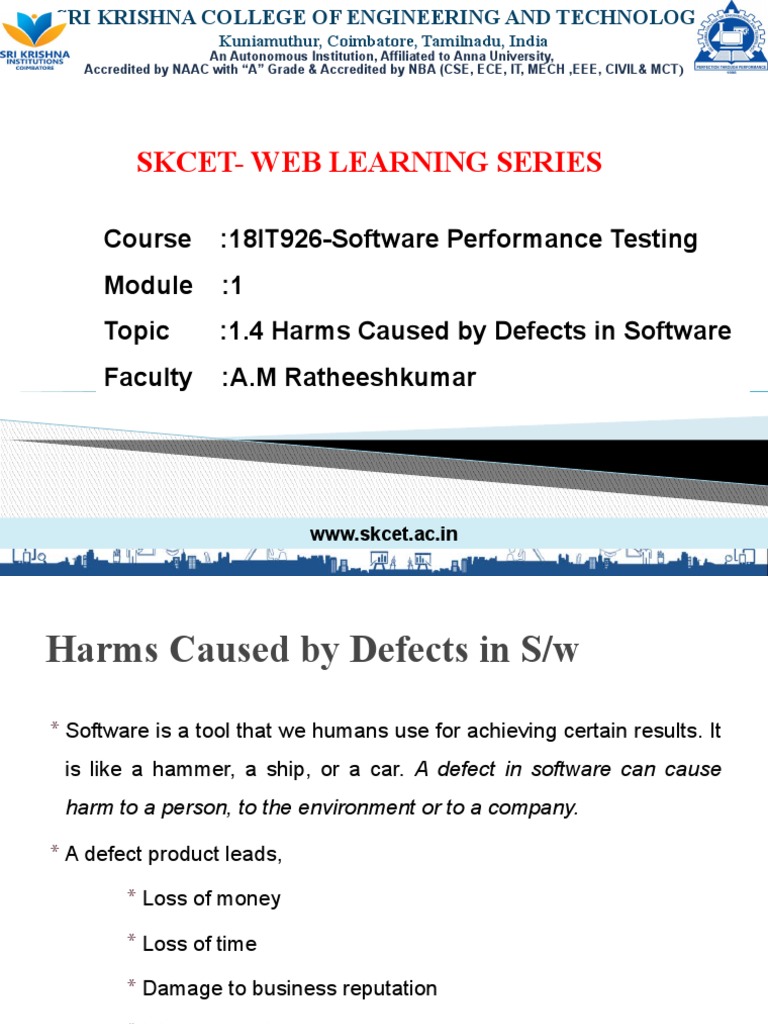 1.4 Harms Caused by Defects | Download Free PDF | Software Testing ...