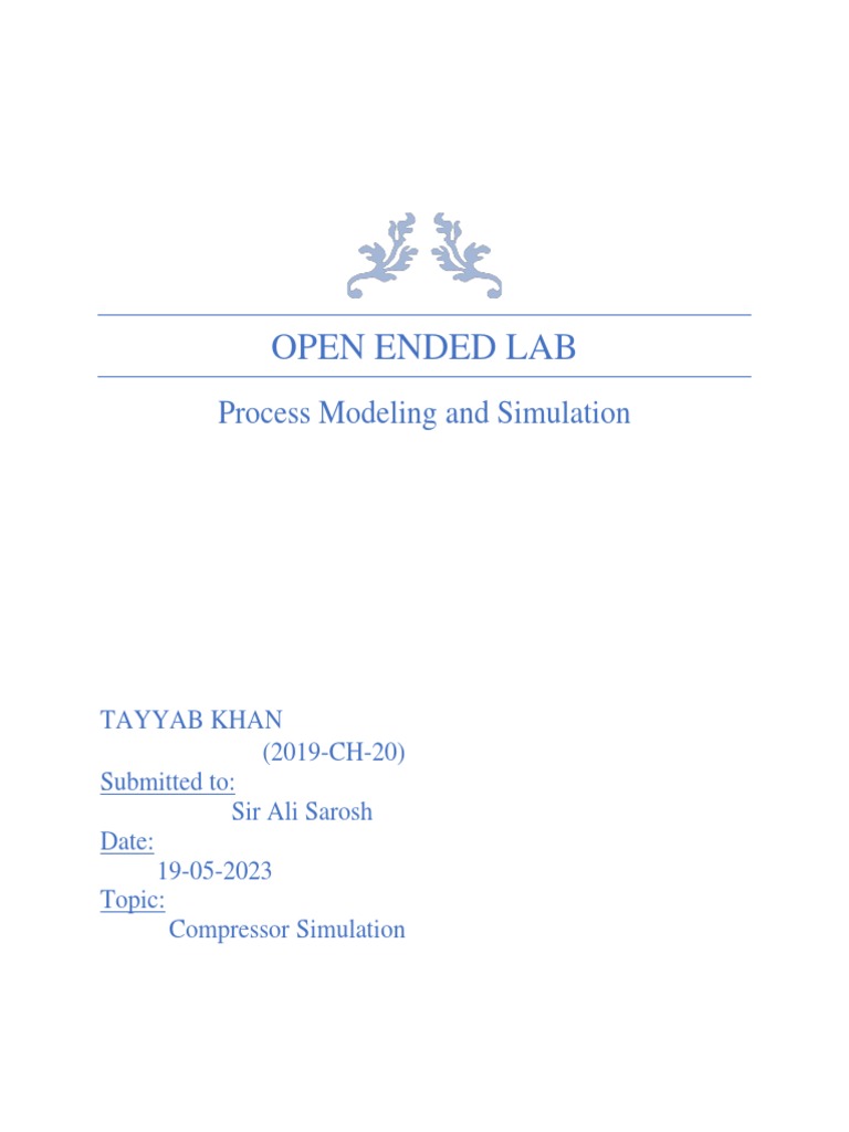 Open Ended Lab (2019-CH-20) | PDF | Technology & Engineering