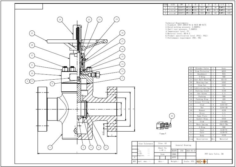 Pff-Gate Valve Drawing | PDF | Valve | Equipment