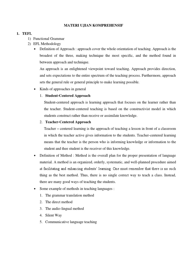 Materi Ujian Komprehensif | PDF | Instructional Design | Linguistics
