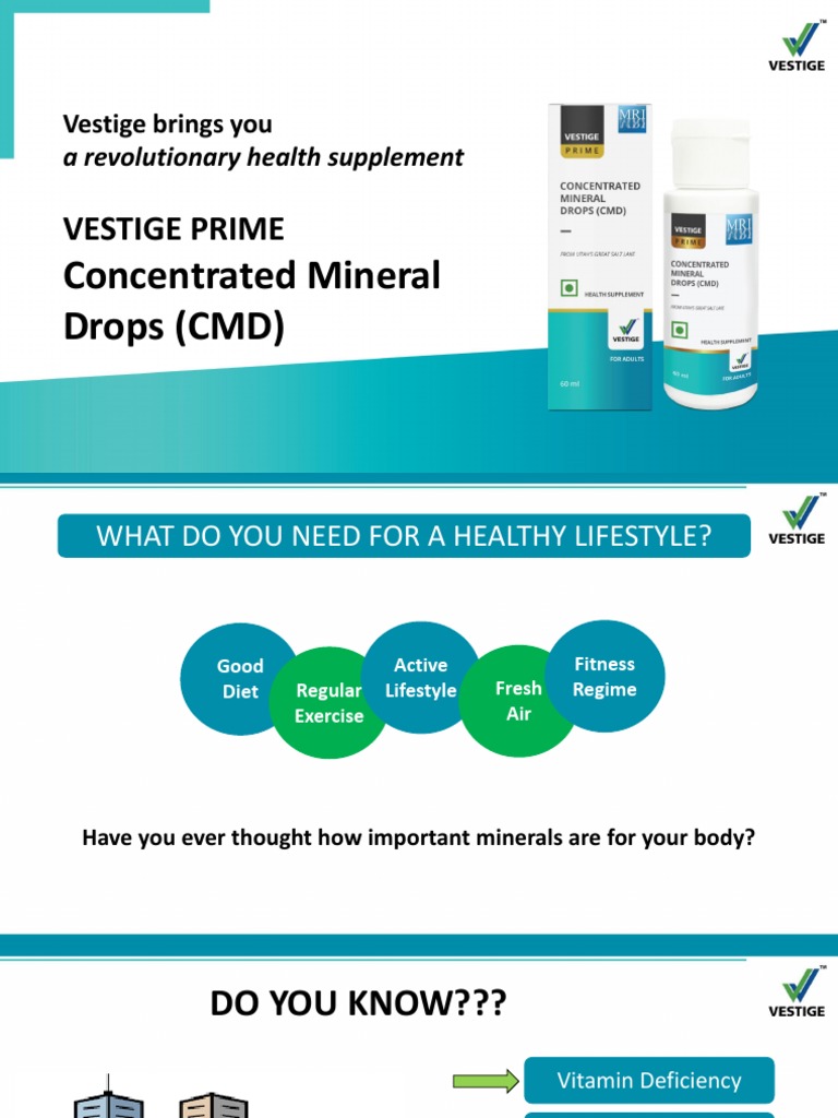 Vestige Prime Concentrated Mineral Drops Launch Presentation | PDF ...